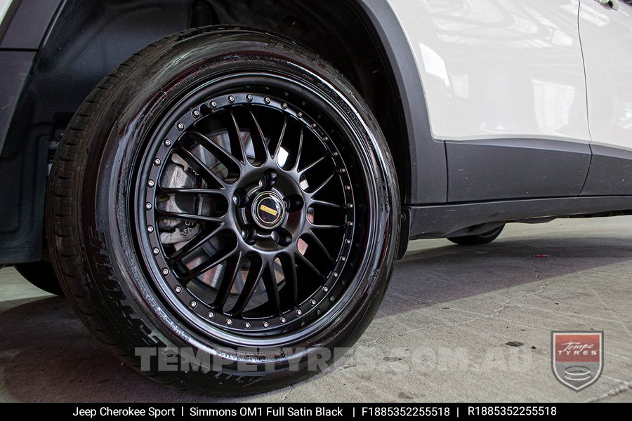 18x8.5 18x9.5 Simmons OM-1 Satin Black 5/110 P10 | Simmons Wheels ...